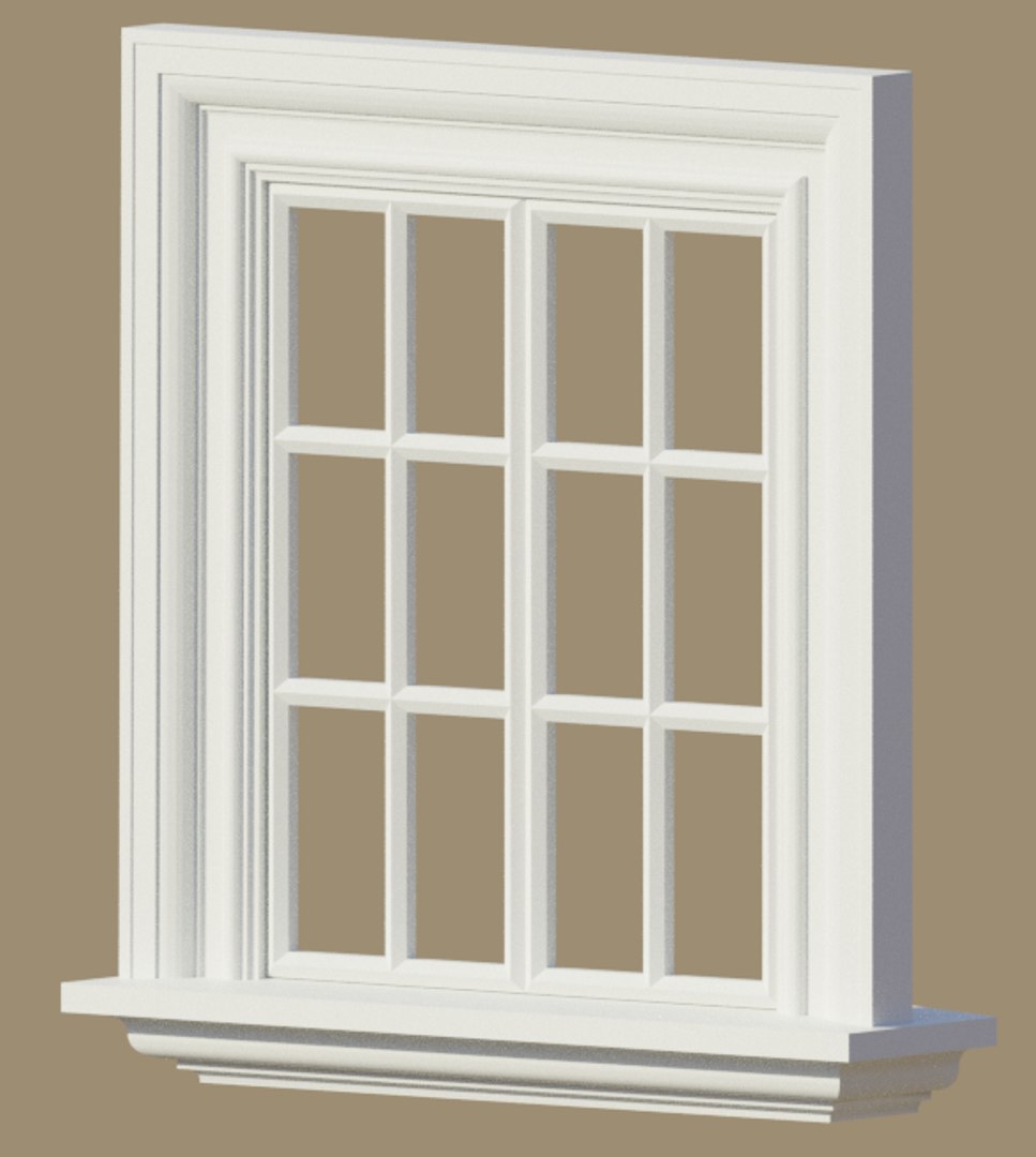 3d model window exterior interior