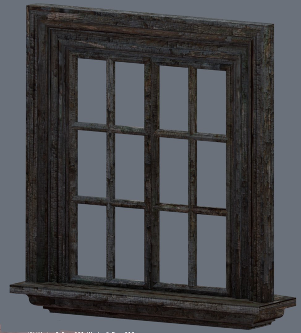 3d model window exterior interior