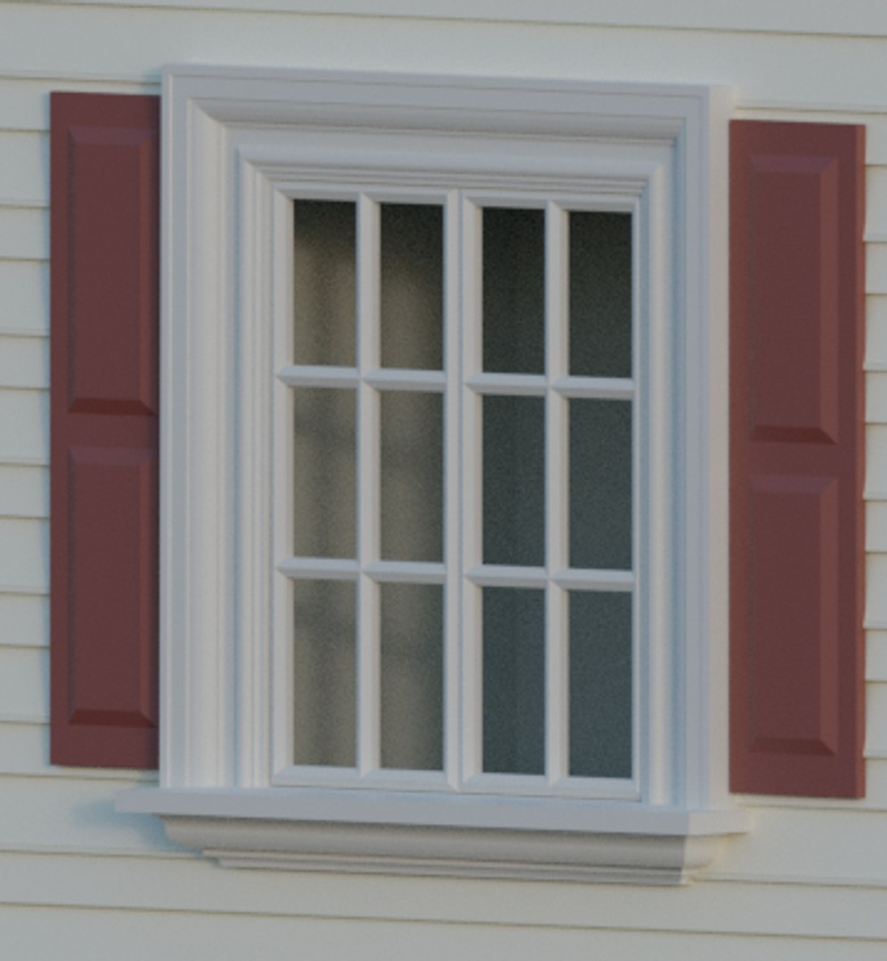 3d model window exterior interior