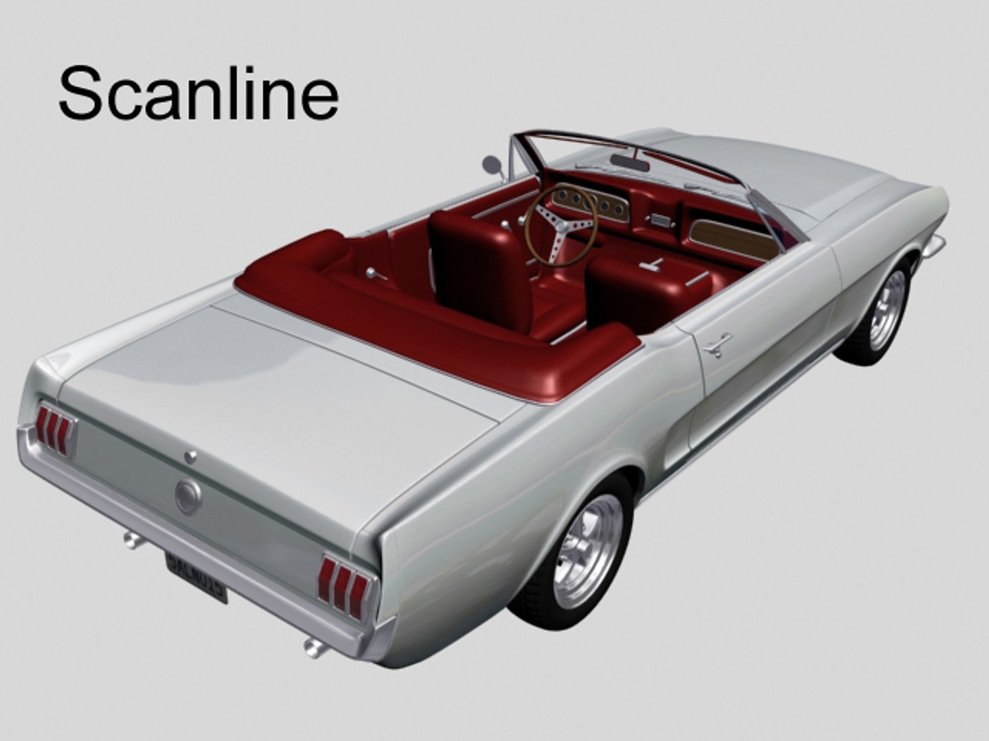 3d convertible muscle musclecar model