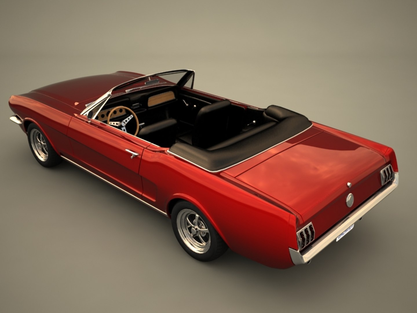 3d Convertible Muscle Musclecar Model