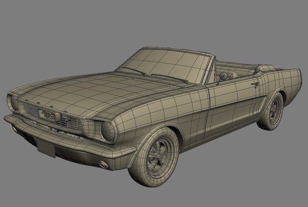 3d convertible muscle musclecar model