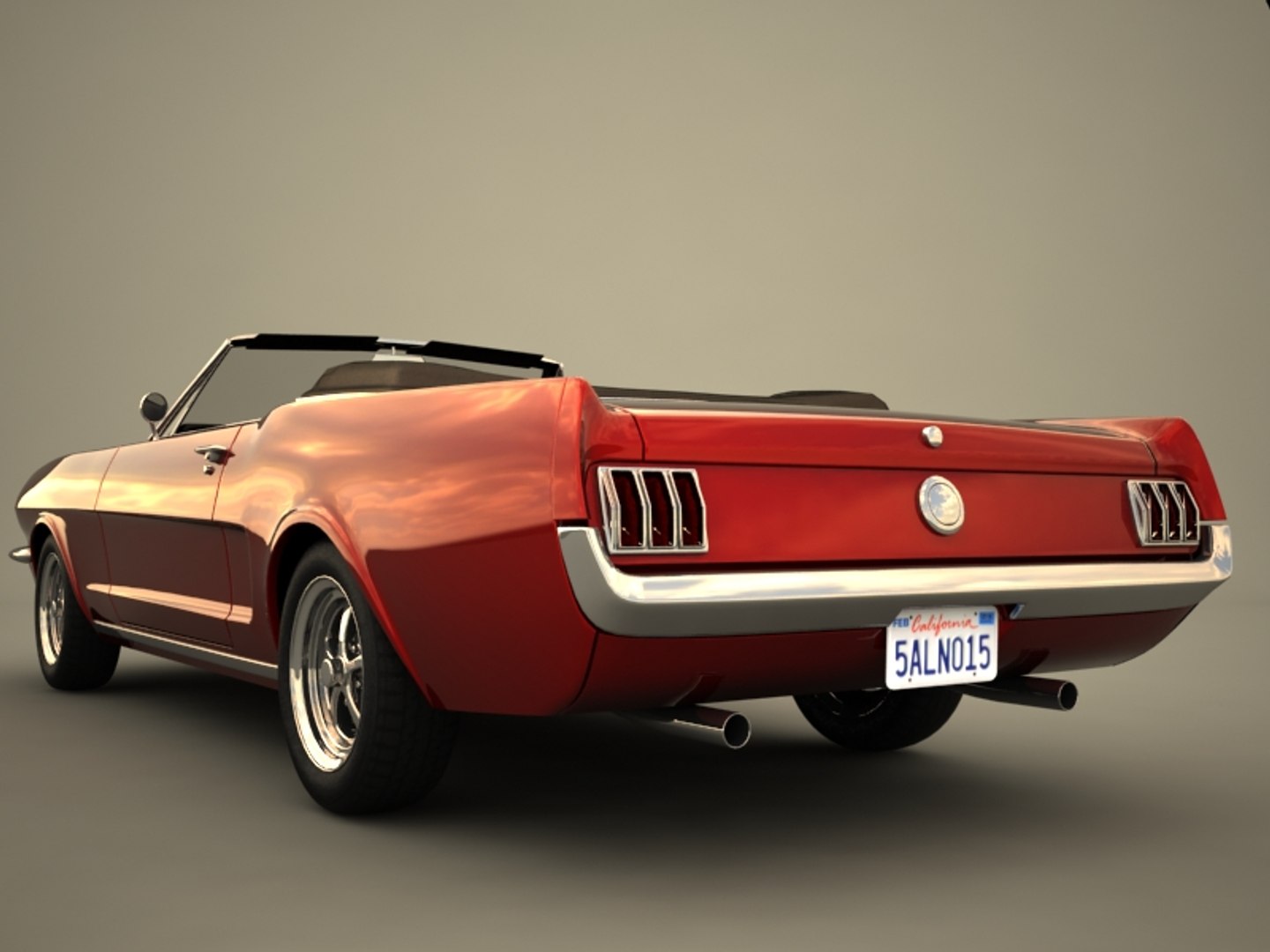 3d Convertible Muscle Musclecar Model