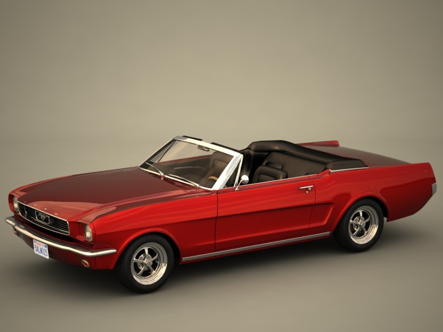 3d convertible muscle musclecar model