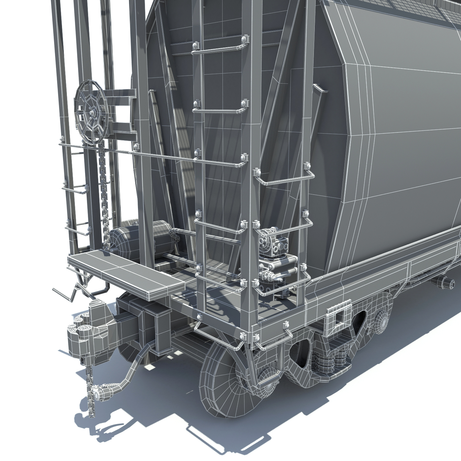 3d max cargo train locomotive cars