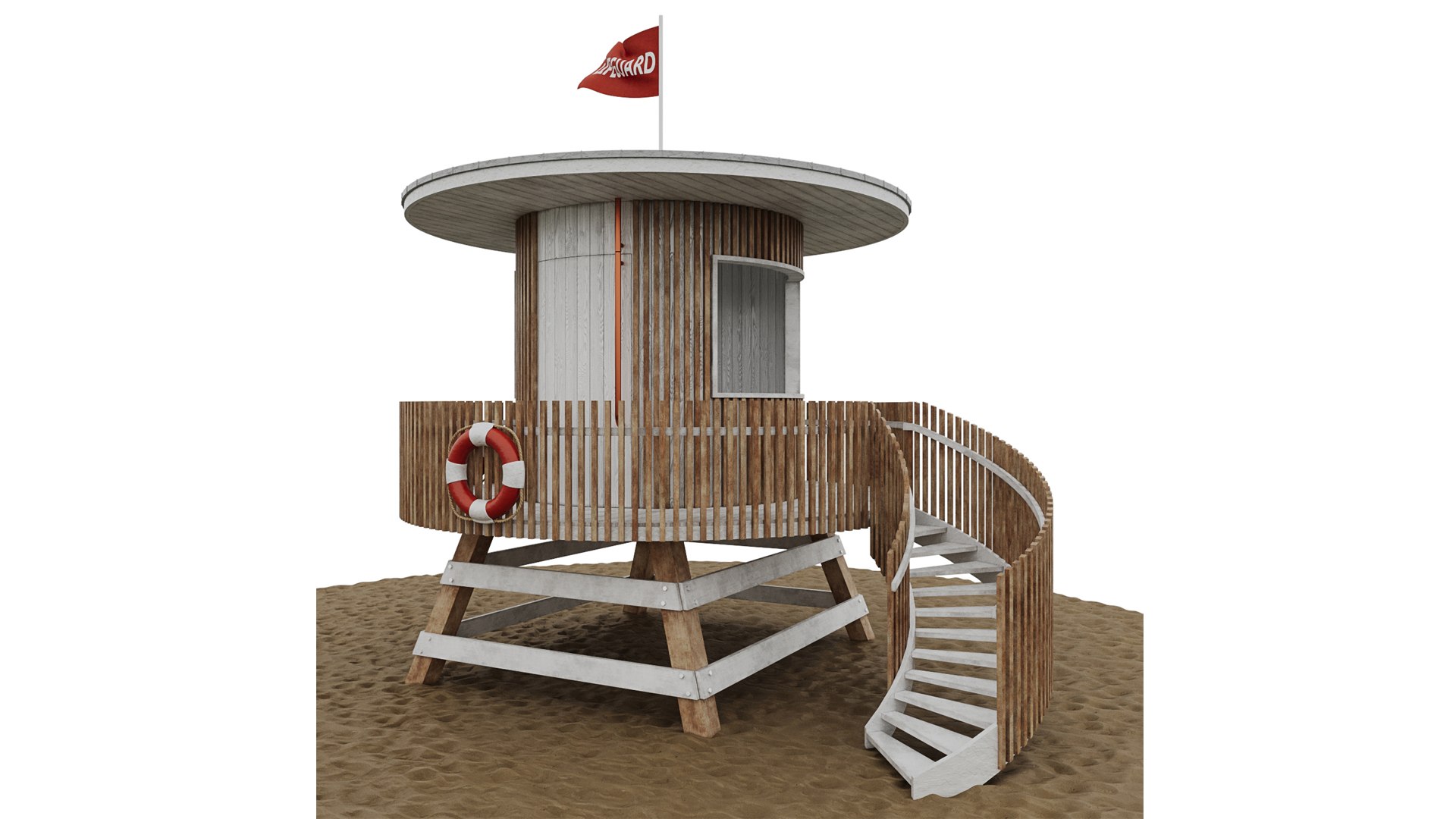 3D Rescue Tower 2 - TurboSquid 2125457