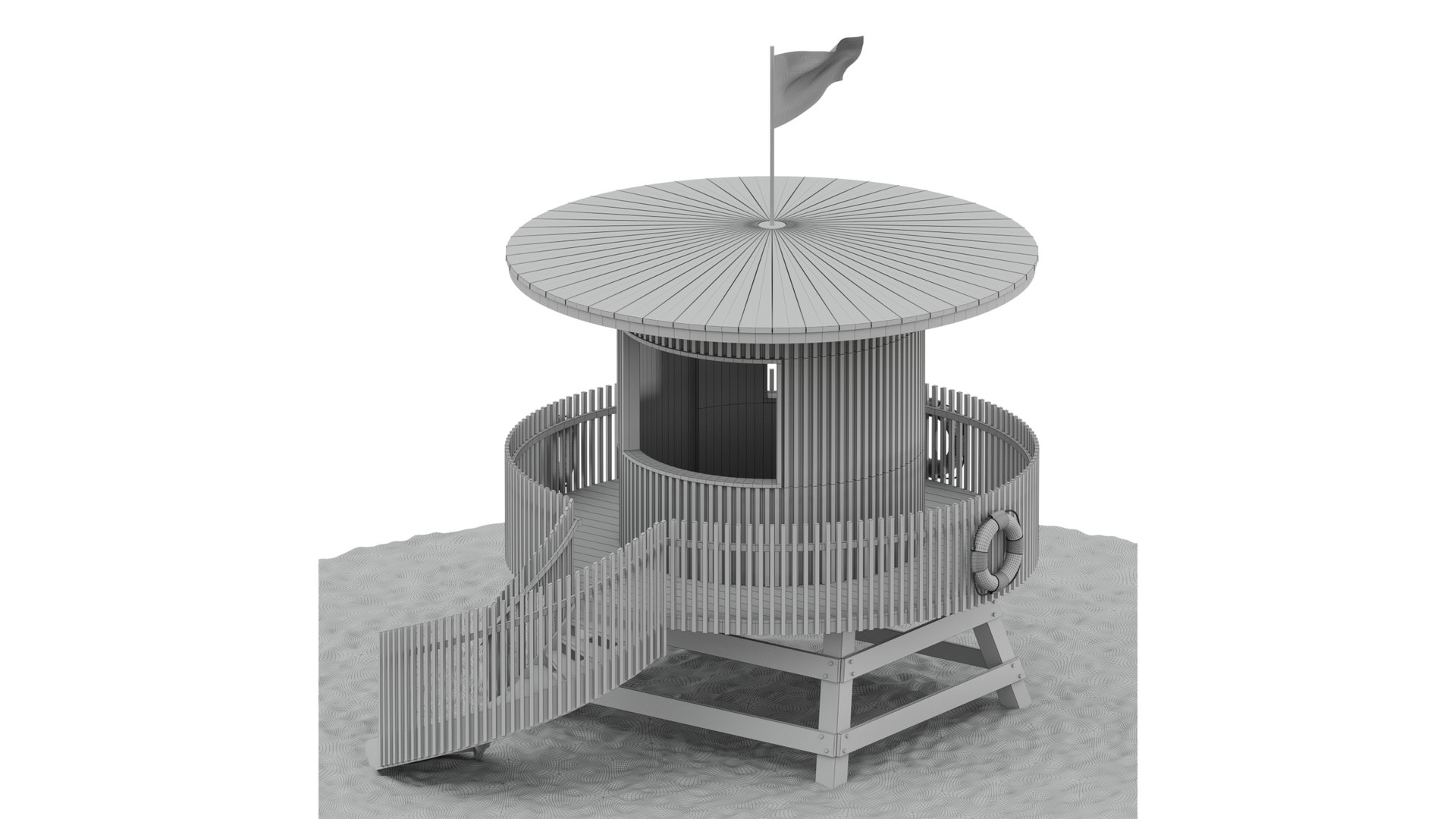 3D Rescue Tower 2 - TurboSquid 2125457