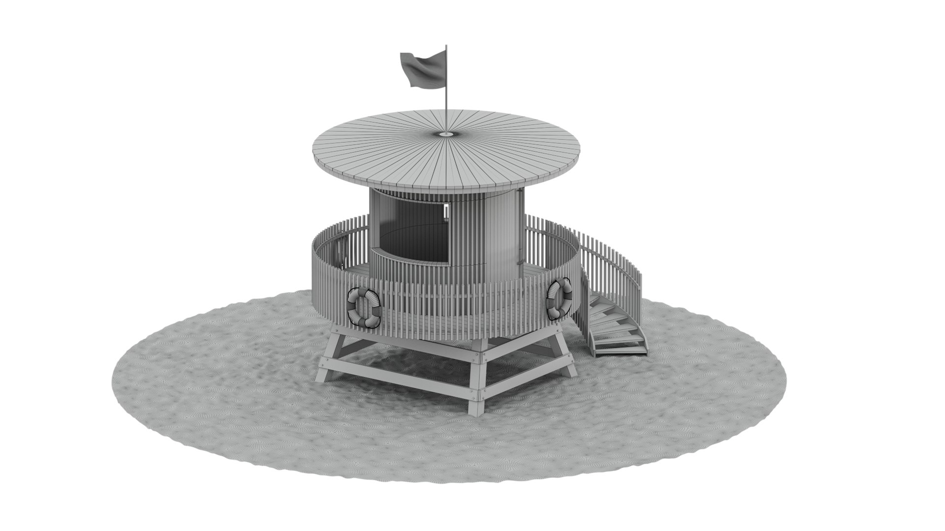 3D Rescue Tower 2 - TurboSquid 2125457