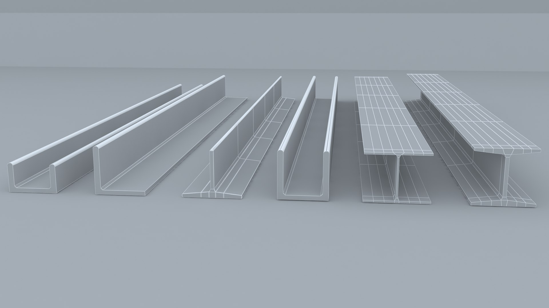 3D Model Steel Beam Sets - TurboSquid 1524395