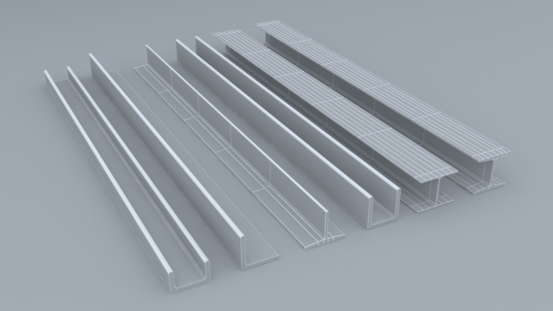 3D Model Steel Beam Sets - TurboSquid 1524395