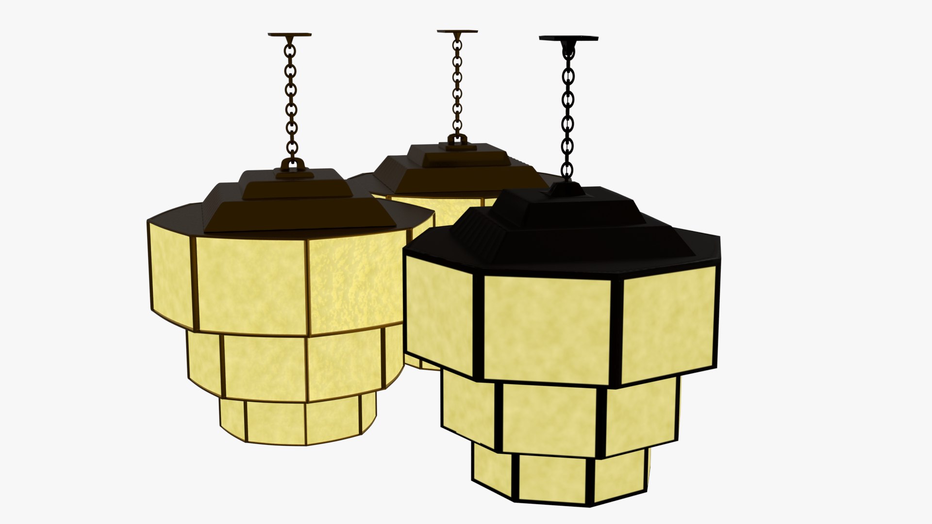 3D Model Art Deco Chandelier LOD Set - TurboSquid 2001376