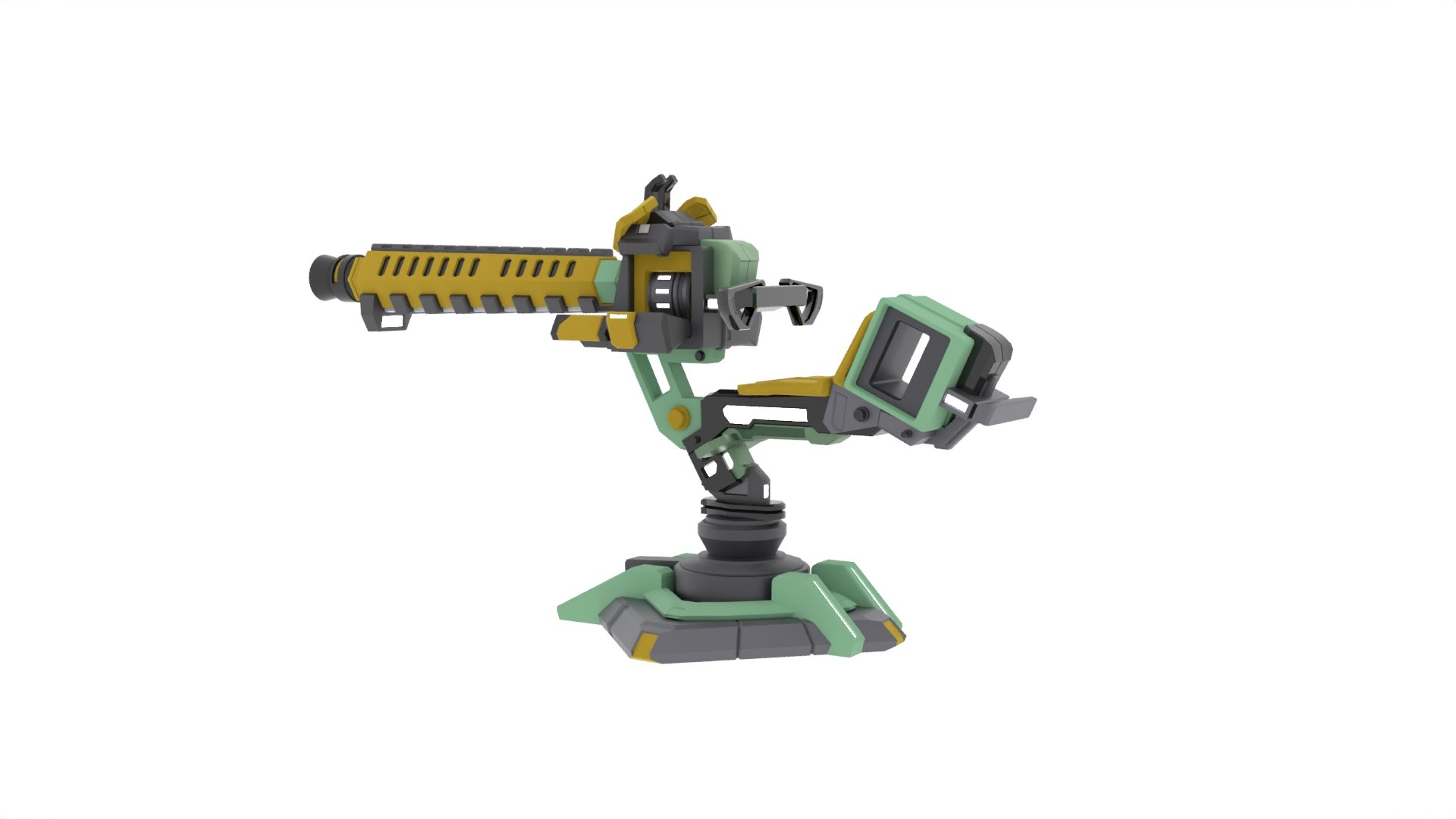 3D Sniper Turret 1 Model - TurboSquid 2279652