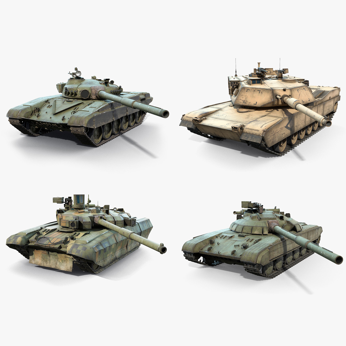 Tanks Low-Poly Collection 3D model - TurboSquid 1844283