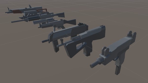 Collection Submachine Gun 3D Models for Download | TurboSquid