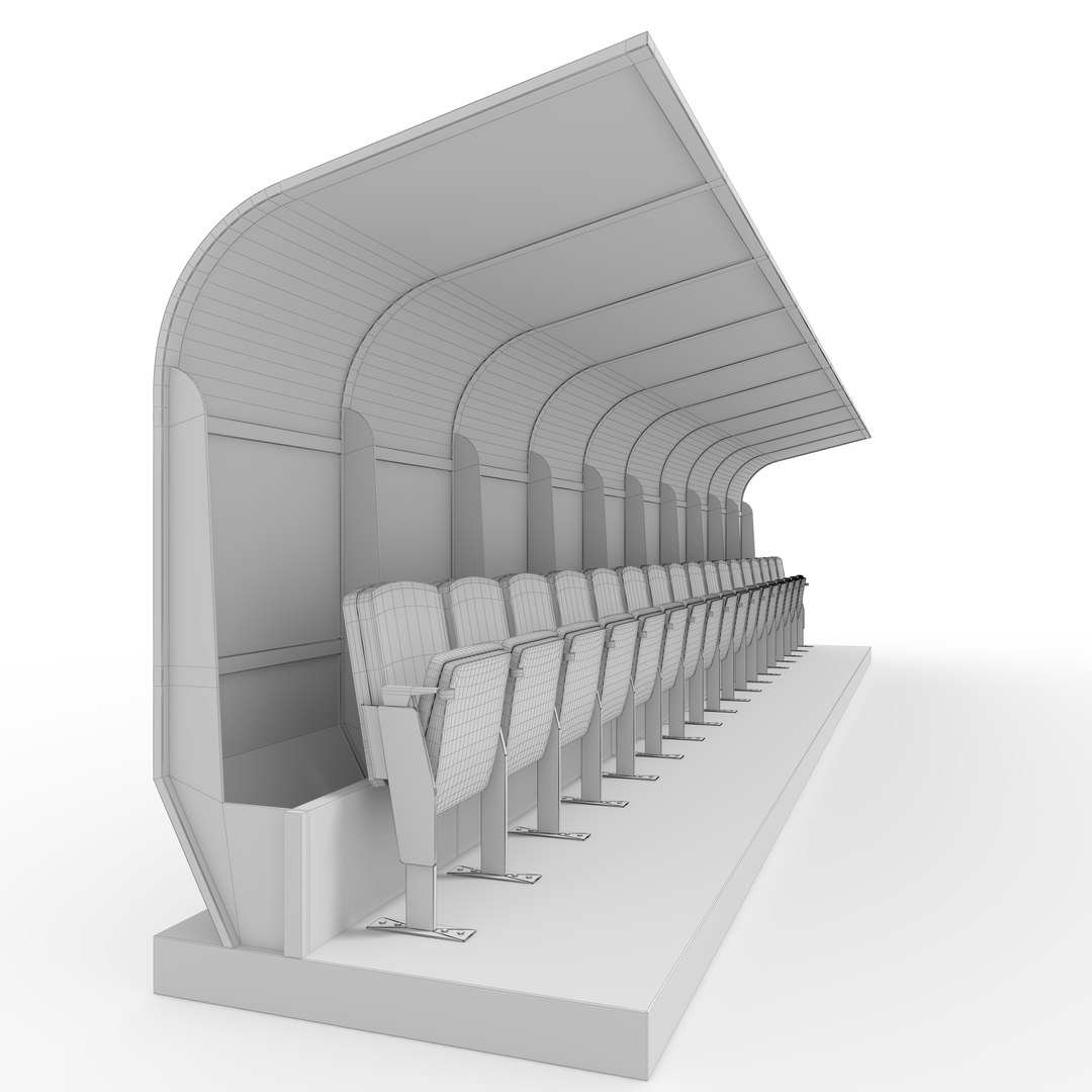 3D Soccer Bench 04 - TurboSquid 2365519