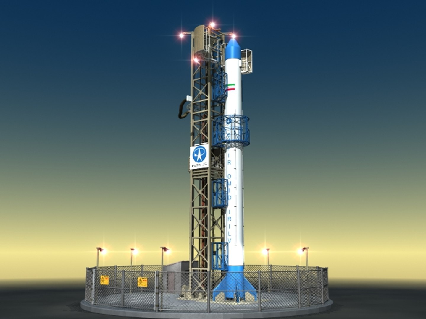 3d Iranian Safir Rocket Iran