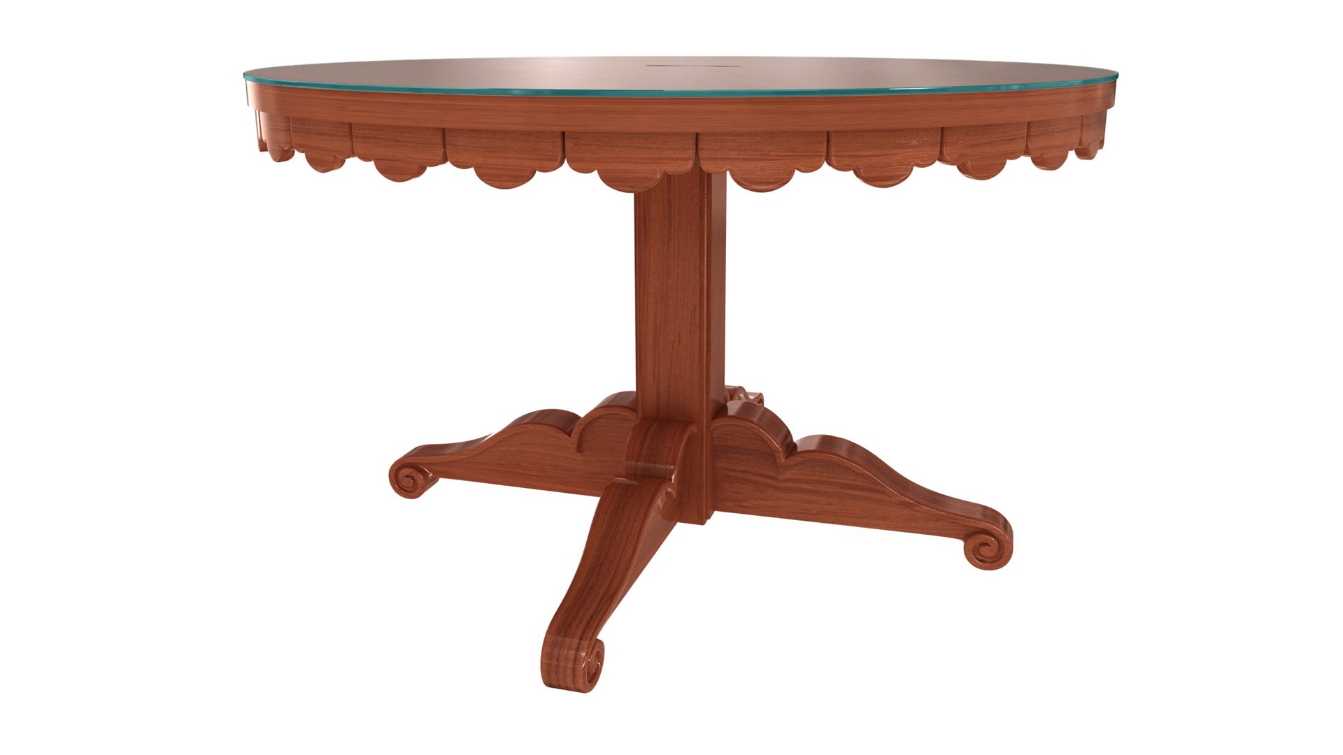 3D Custom Made Classic Round Dining Table Model - TurboSquid 2042350