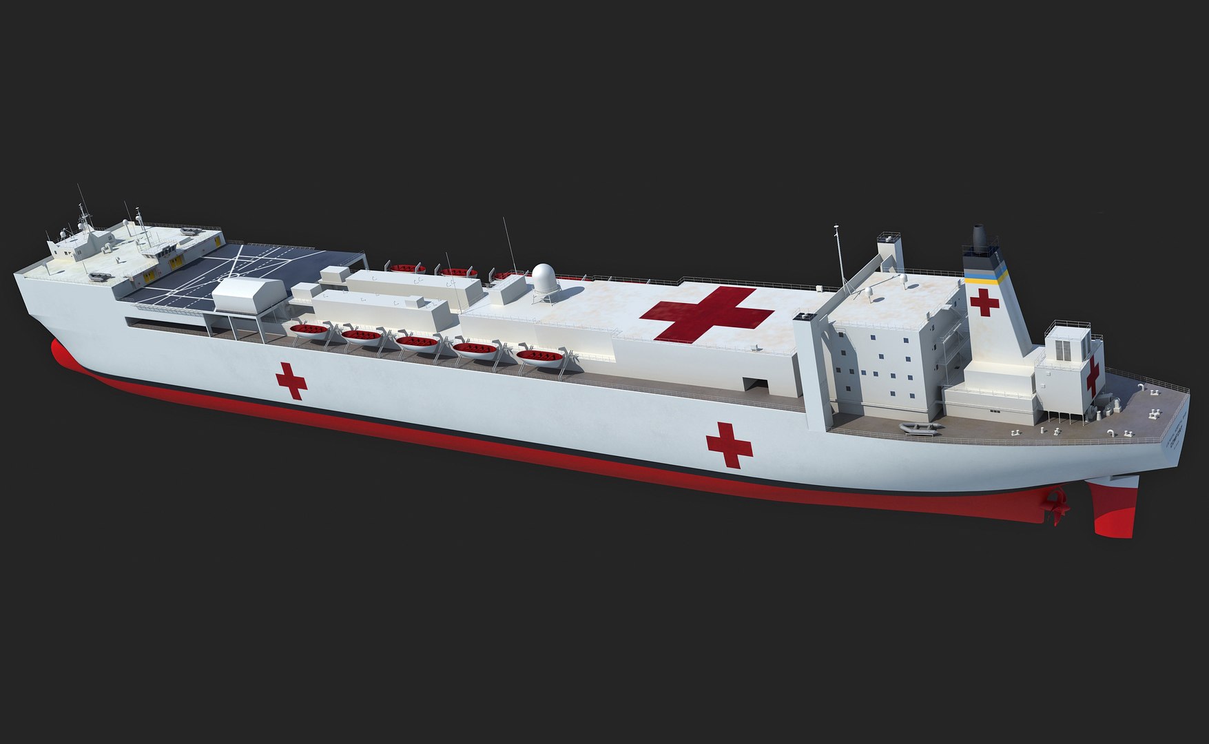 3d Model Usns Comfort T-ah-20 Hospital