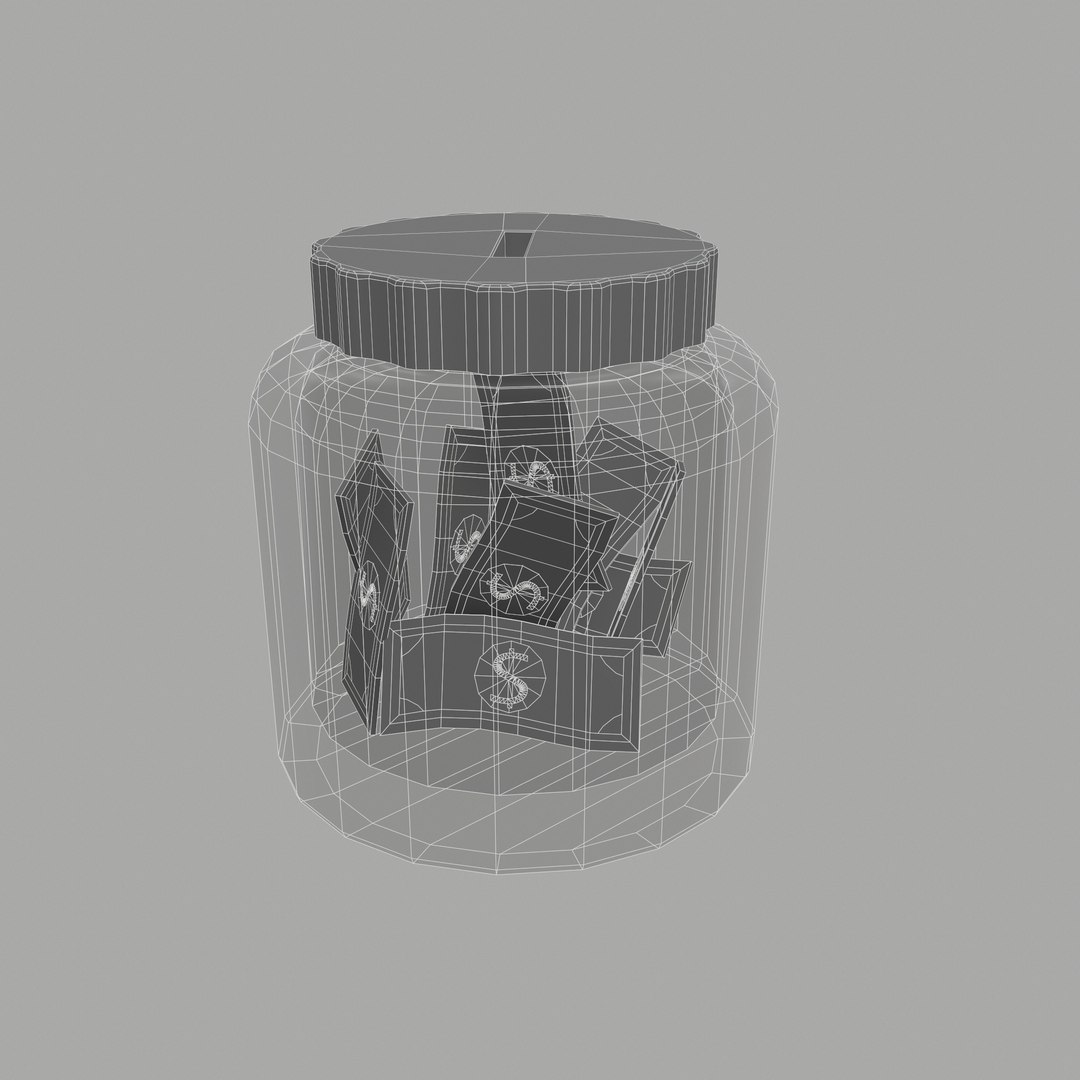 3D Tip Jar With Money Model - TurboSquid 1896623