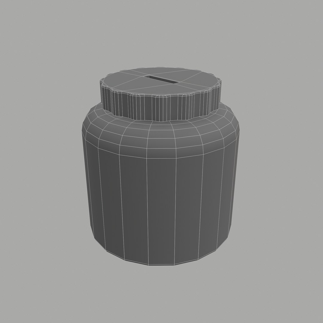 3D Tip Jar With Money Model - TurboSquid 1896623