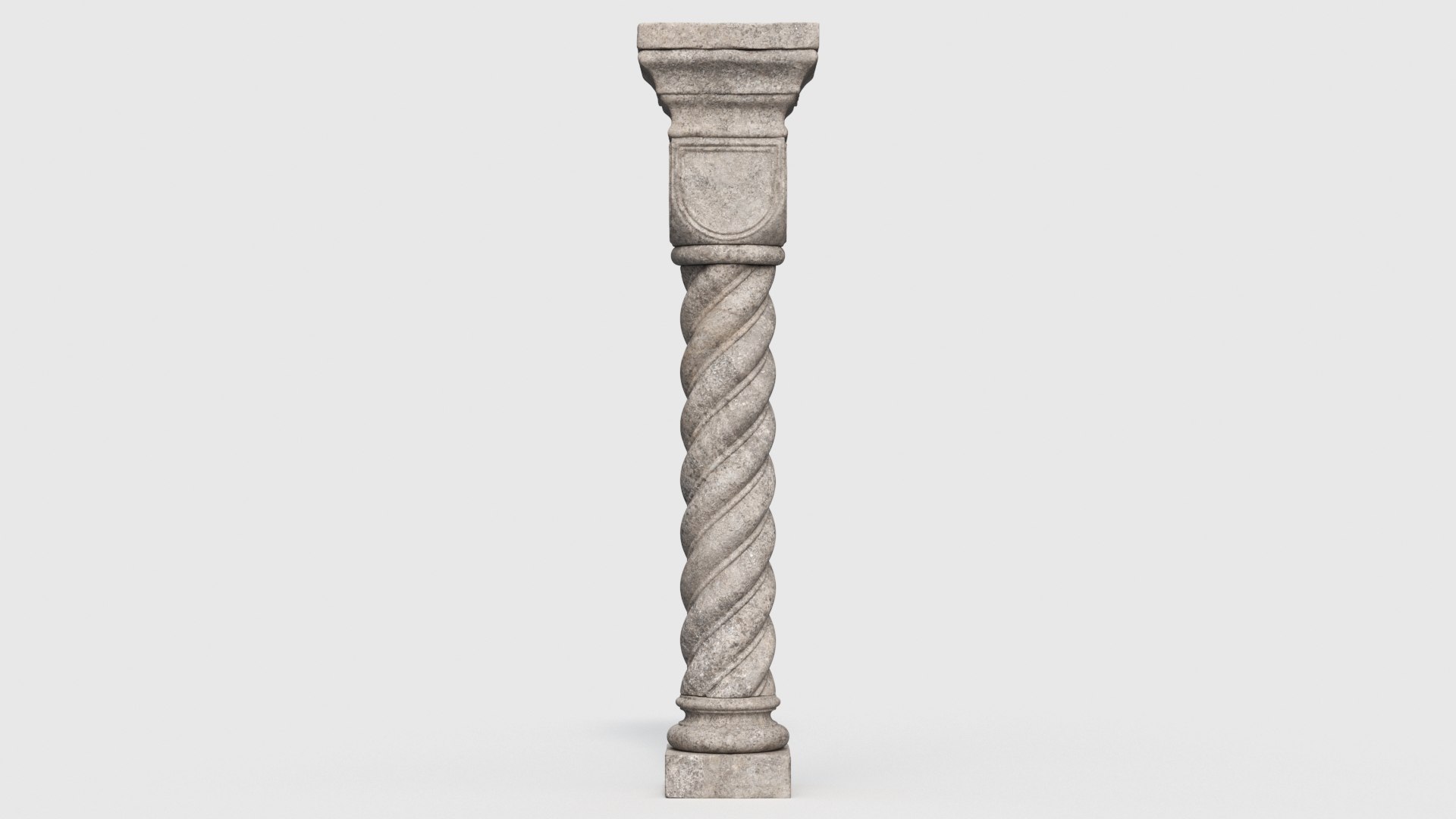 3D Limestone Twisted Column Model - TurboSquid 2026634