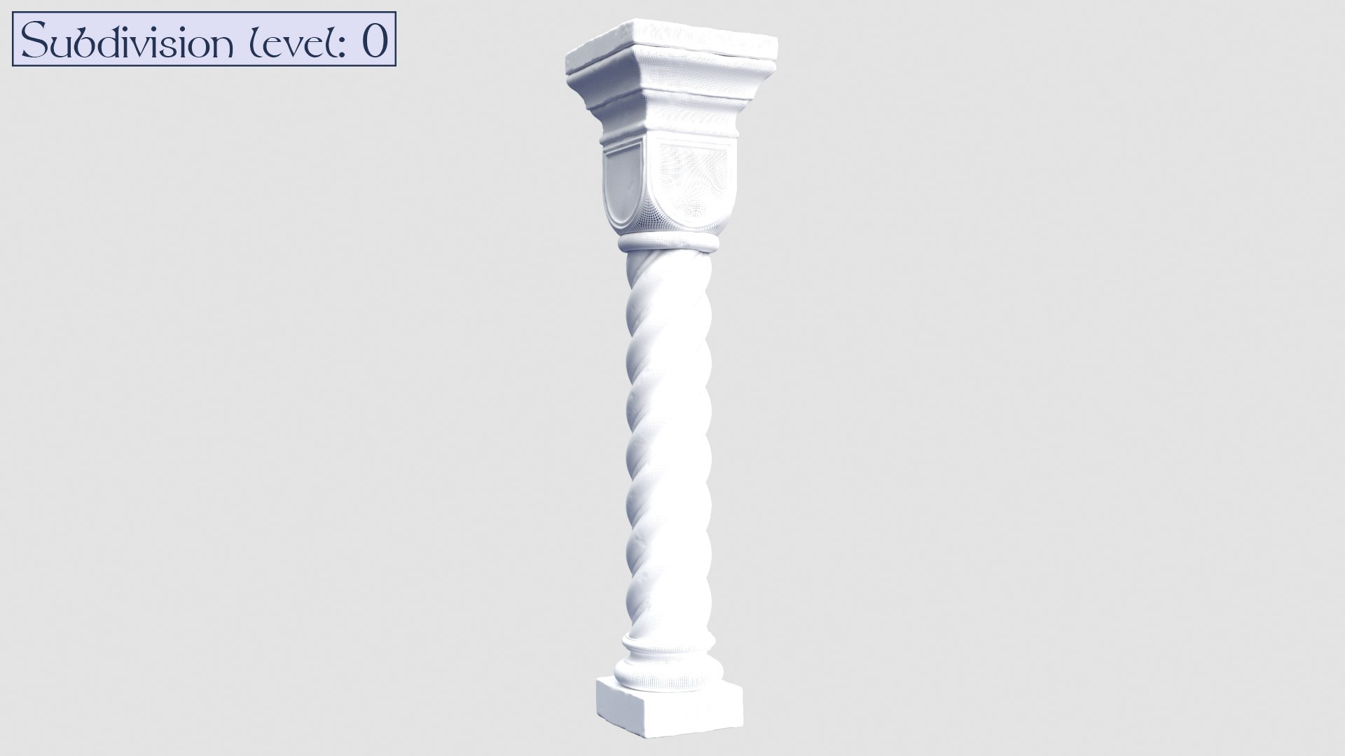 3D Limestone Twisted Column Model - TurboSquid 2026634