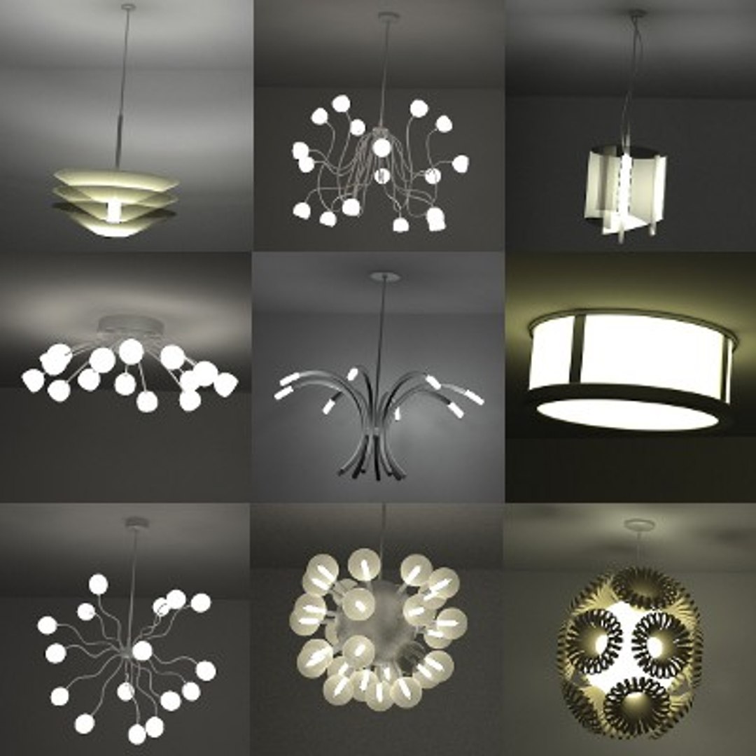 3d model lights ceiling