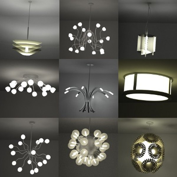 3d model lights ceiling