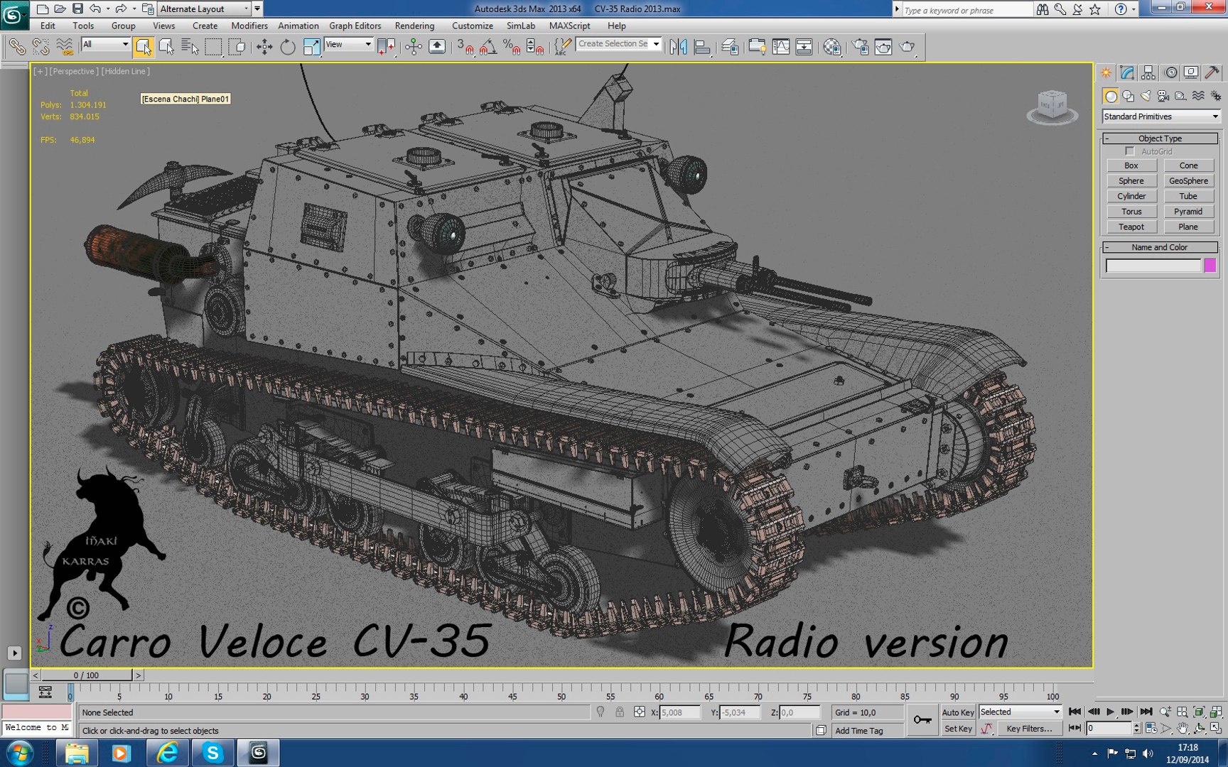 Carro Veloce Cv-35 Tank 3d Model