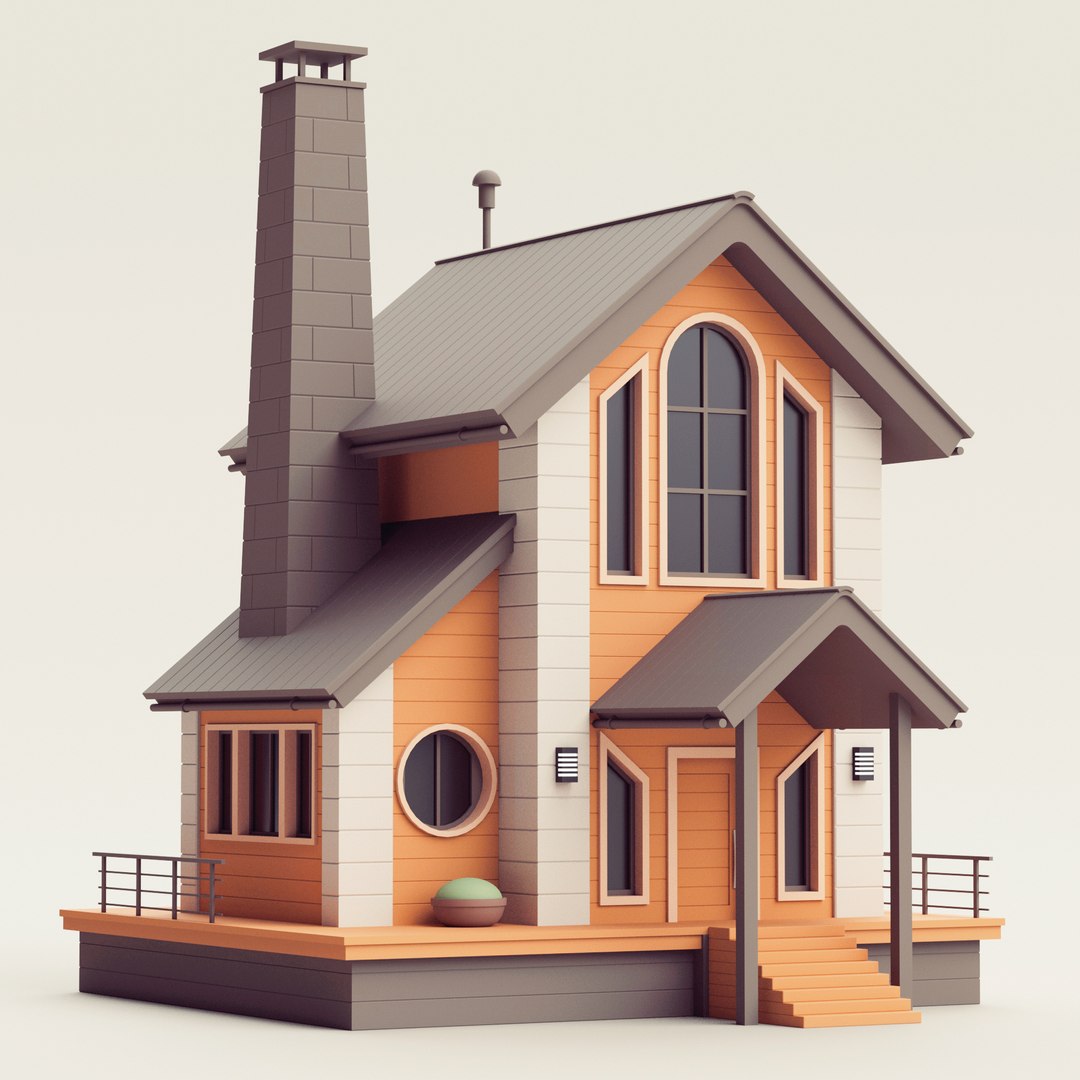 Modern Cottage 01 3D Model - TurboSquid 2163463