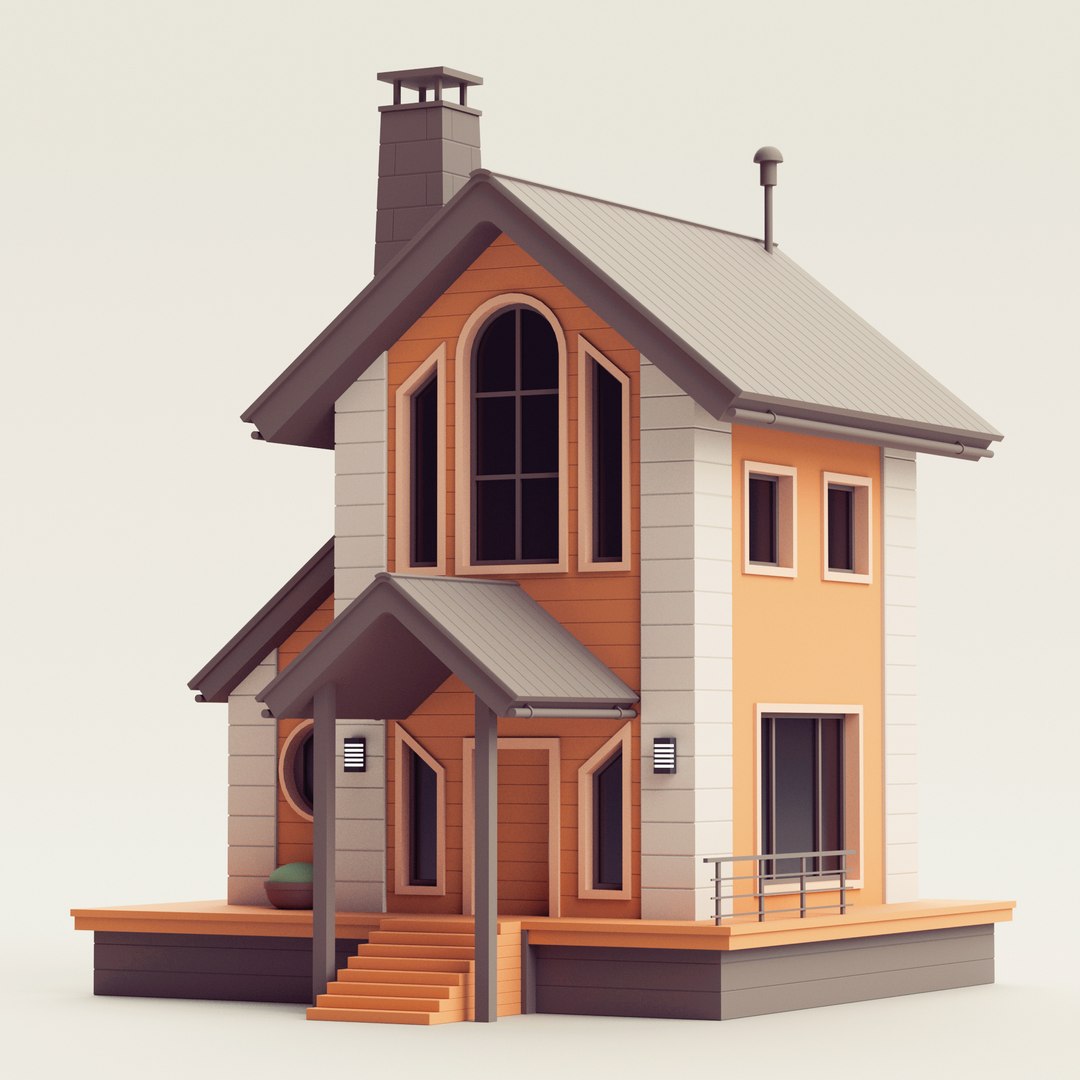 Modern Cottage 01 3D Model - TurboSquid 2163463