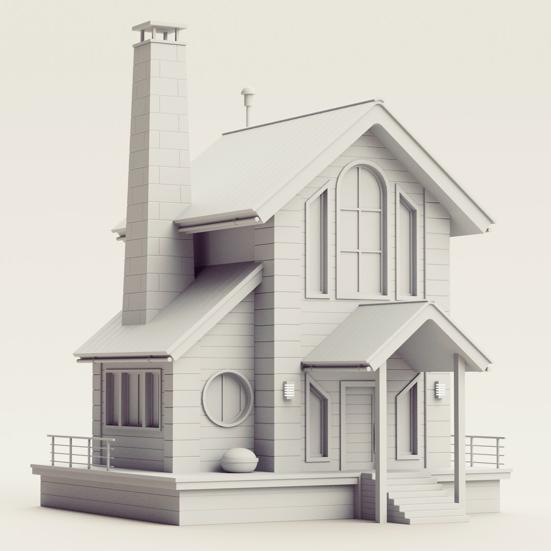 Modern Cottage 01 3D Model - TurboSquid 2163463