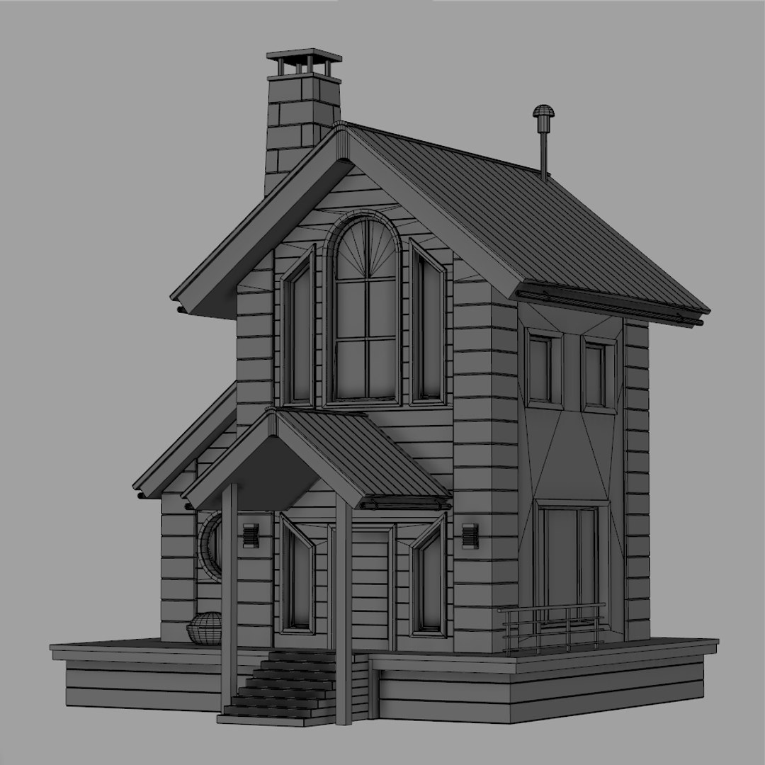 Modern Cottage 01 3D Model - TurboSquid 2163463