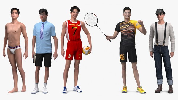 Chinese Man Collection 3 3D model - TurboSquid 1920245