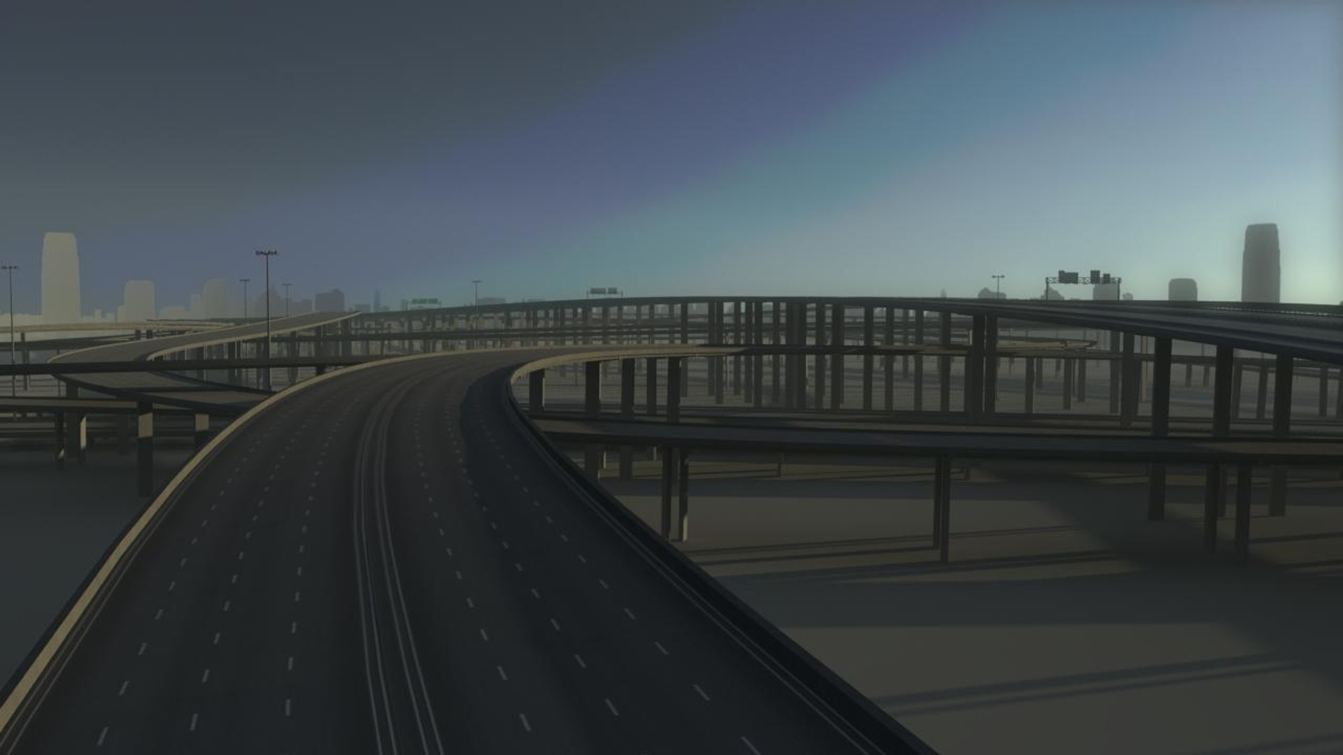 3D Freeway Model - TurboSquid 1339414