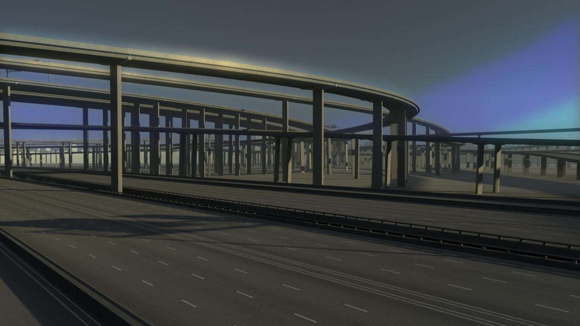 3D Freeway Model - TurboSquid 1339414