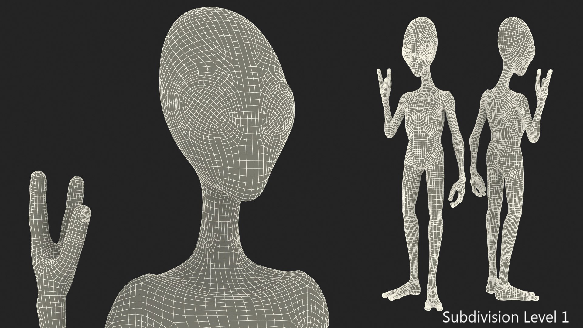 Free 3D Model Green Alien Greeting Pose - TurboSquid 1627710