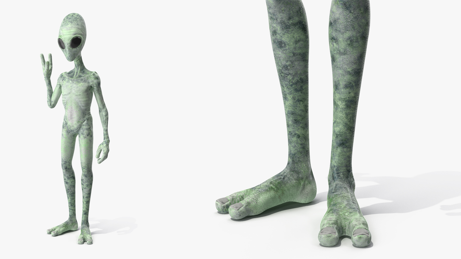 Free 3D Model Green Alien Greeting Pose - TurboSquid 1627710