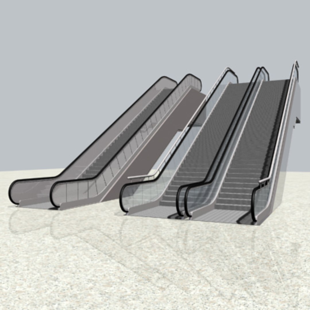 Escalator Stairs 3d Model