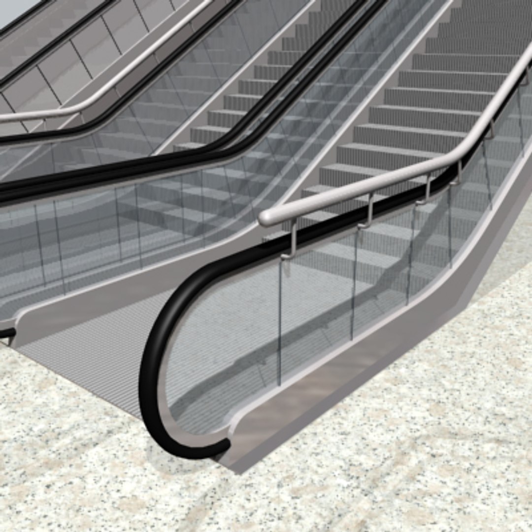 Escalator Stairs 3d Model
