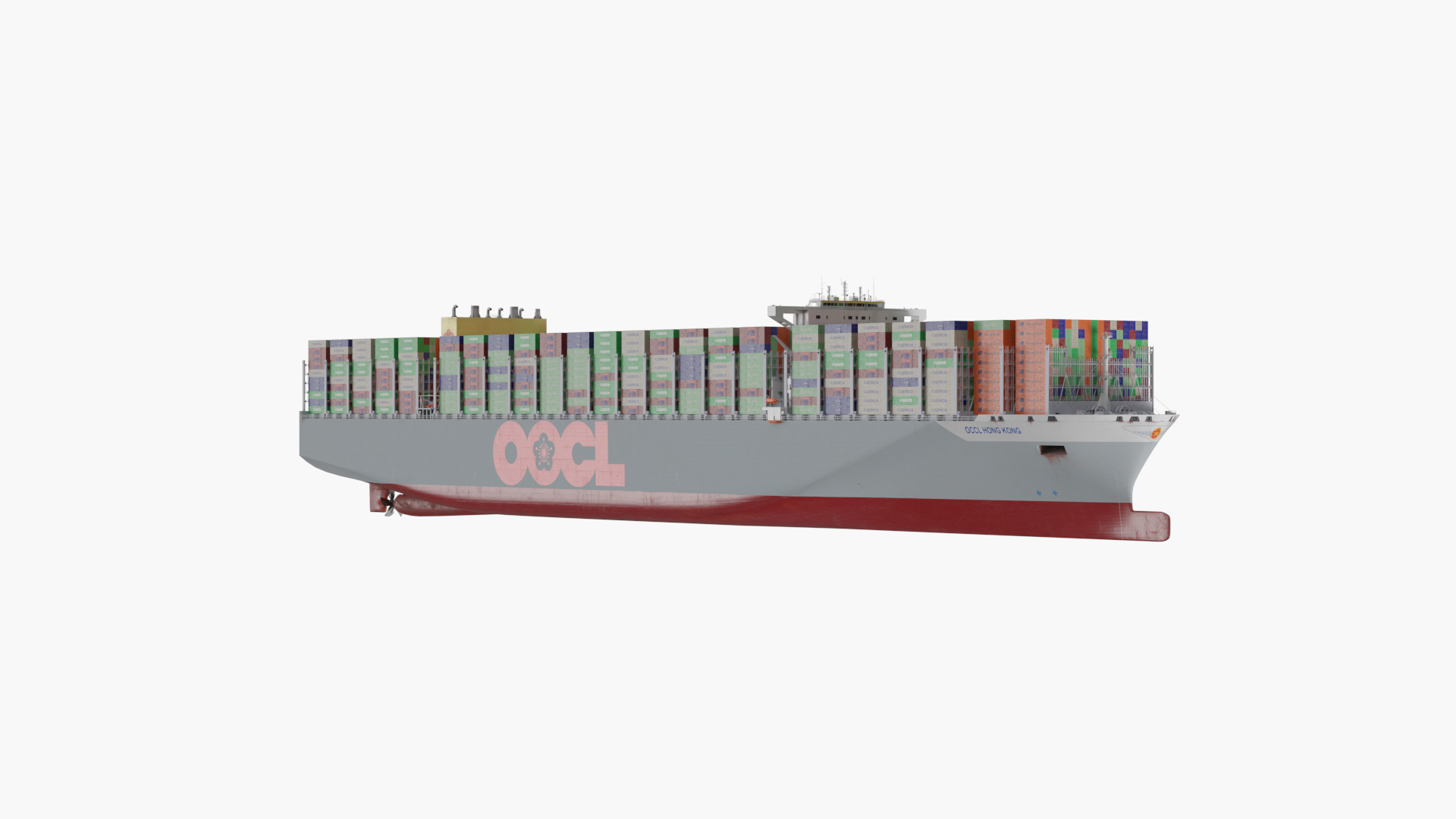 Ultra Large OOCL Hong Kong Cargo Vessel Model - TurboSquid 2411459