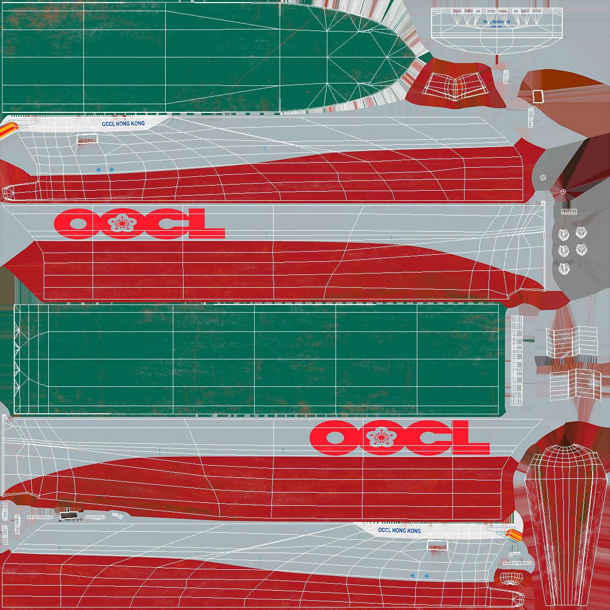 modèle 3D de Navire cargo ultra grand OOCL Hong Kong - TurboSquid 2411459