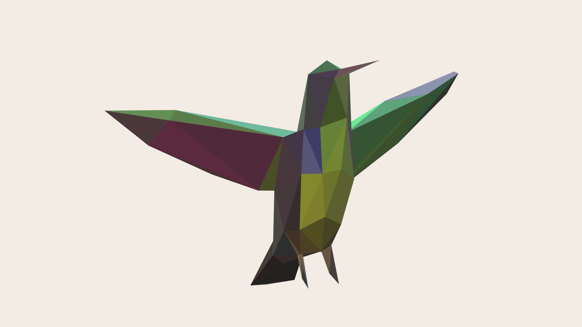 3D Lowpoly Hummingbird Model - TurboSquid 2315918