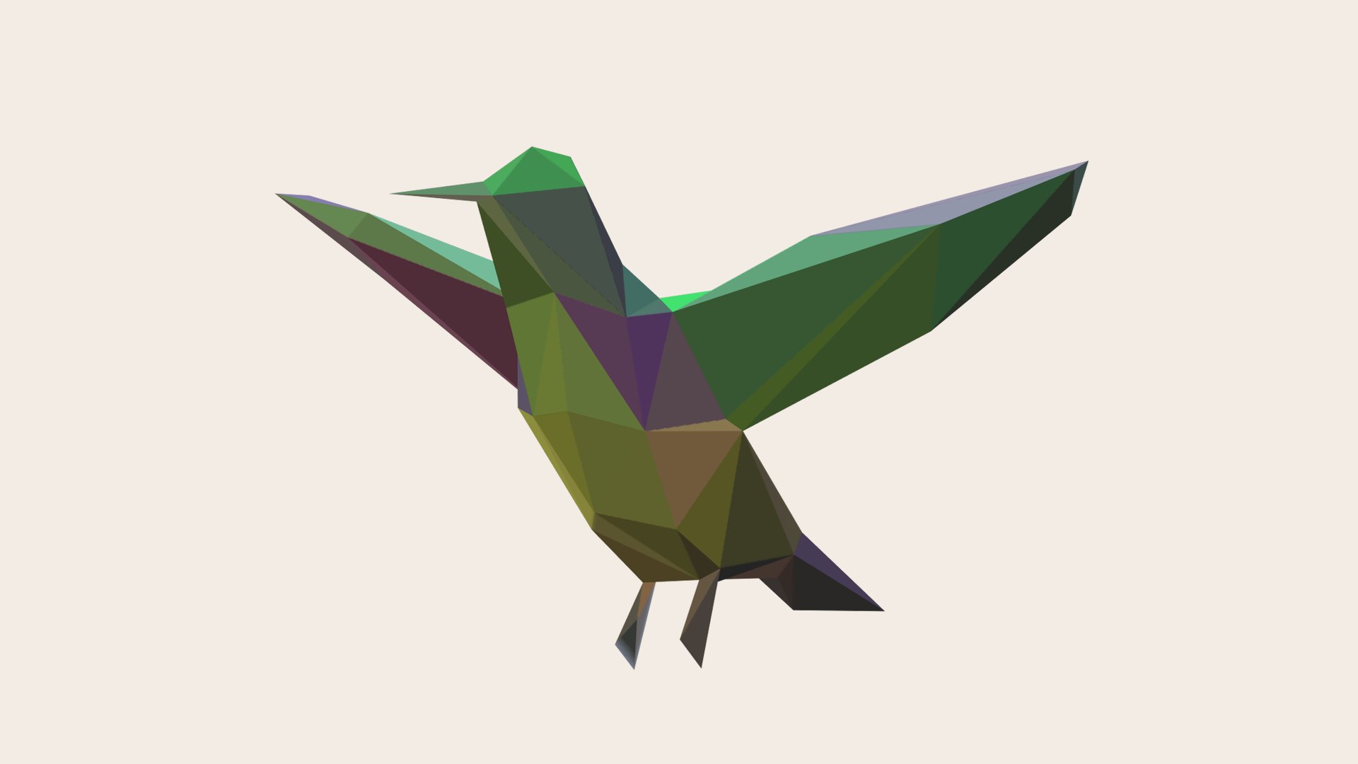 3D Lowpoly Hummingbird Model - TurboSquid 2315918
