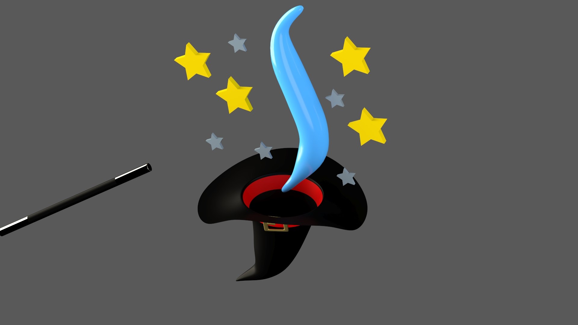 3D Model Magic Hat 05 With Stars - TurboSquid 2559155