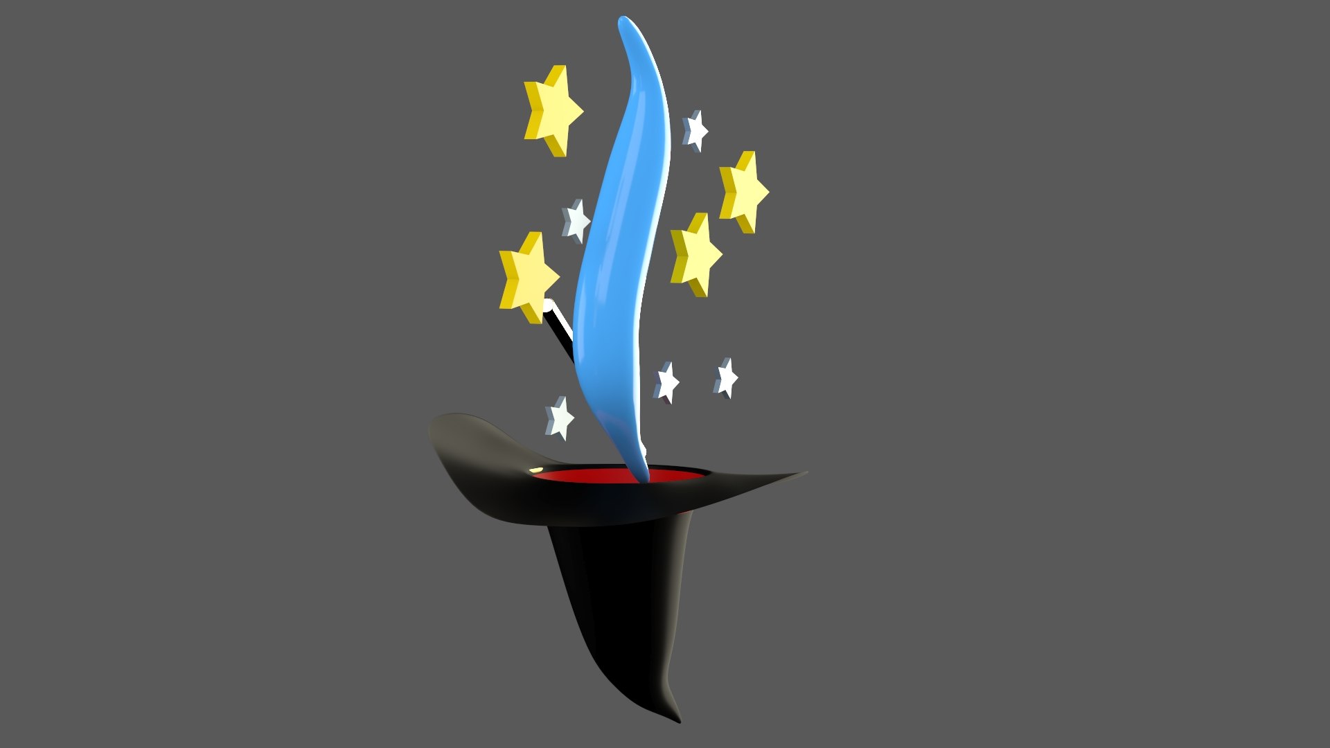3D Model Magic Hat 05 With Stars - TurboSquid 2559155