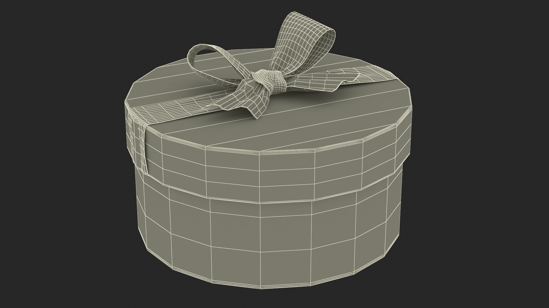 3D Round Gift Box With Ribbon - TurboSquid 2273636
