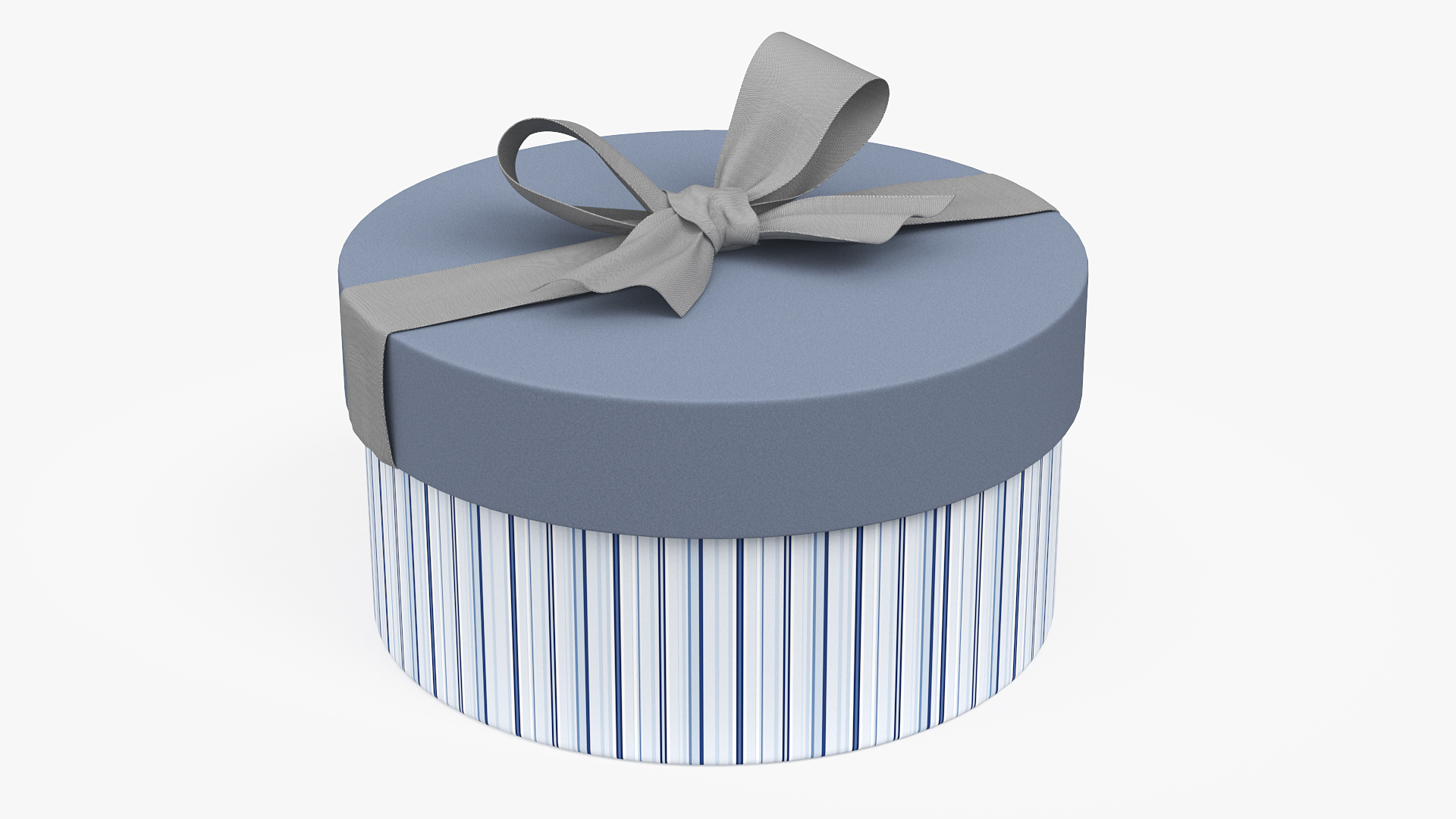 3D Round Gift Box With Ribbon - TurboSquid 2273636