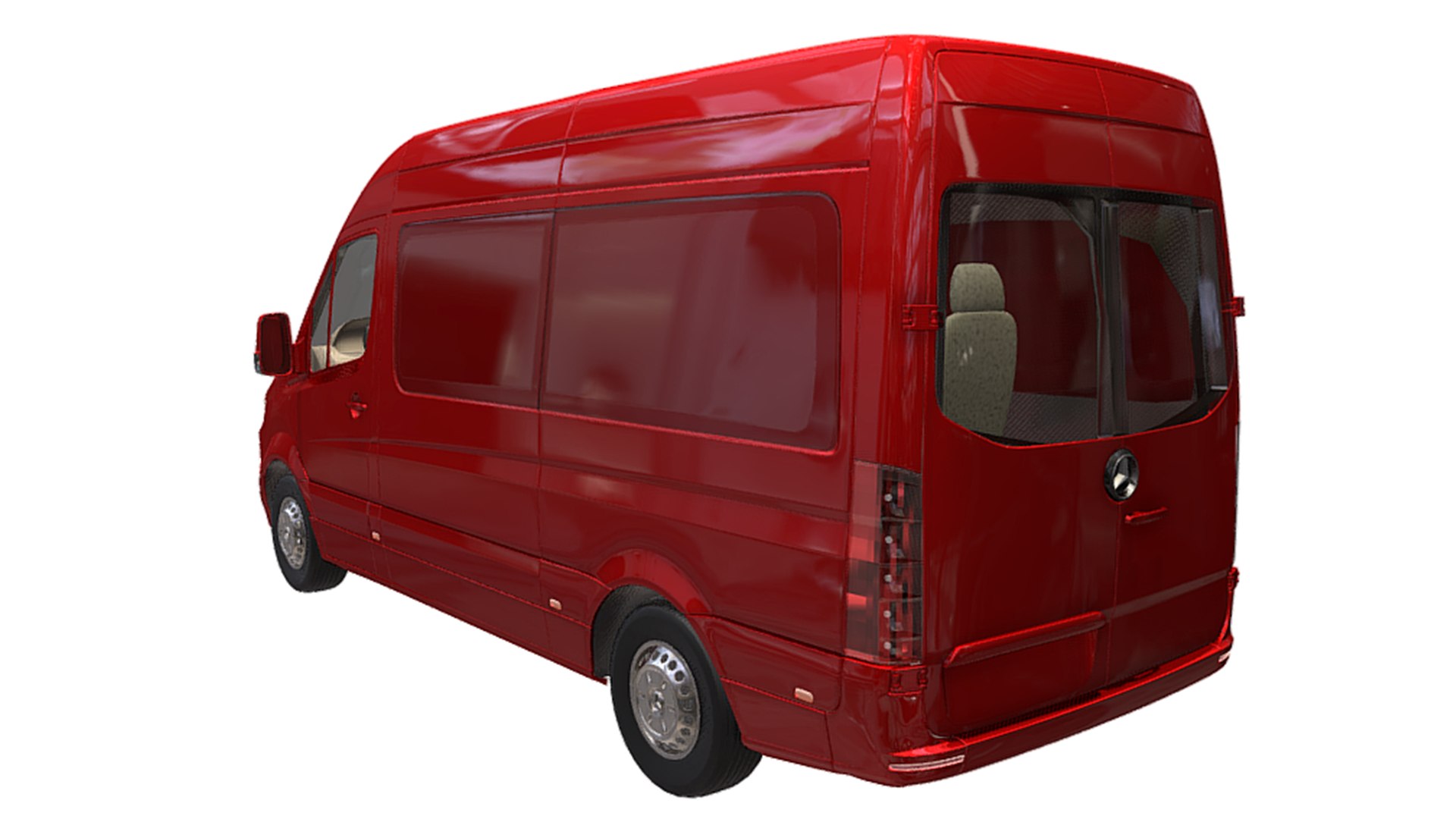Red Van - Mercedes Sprinter 2021 Model - TurboSquid 2149834