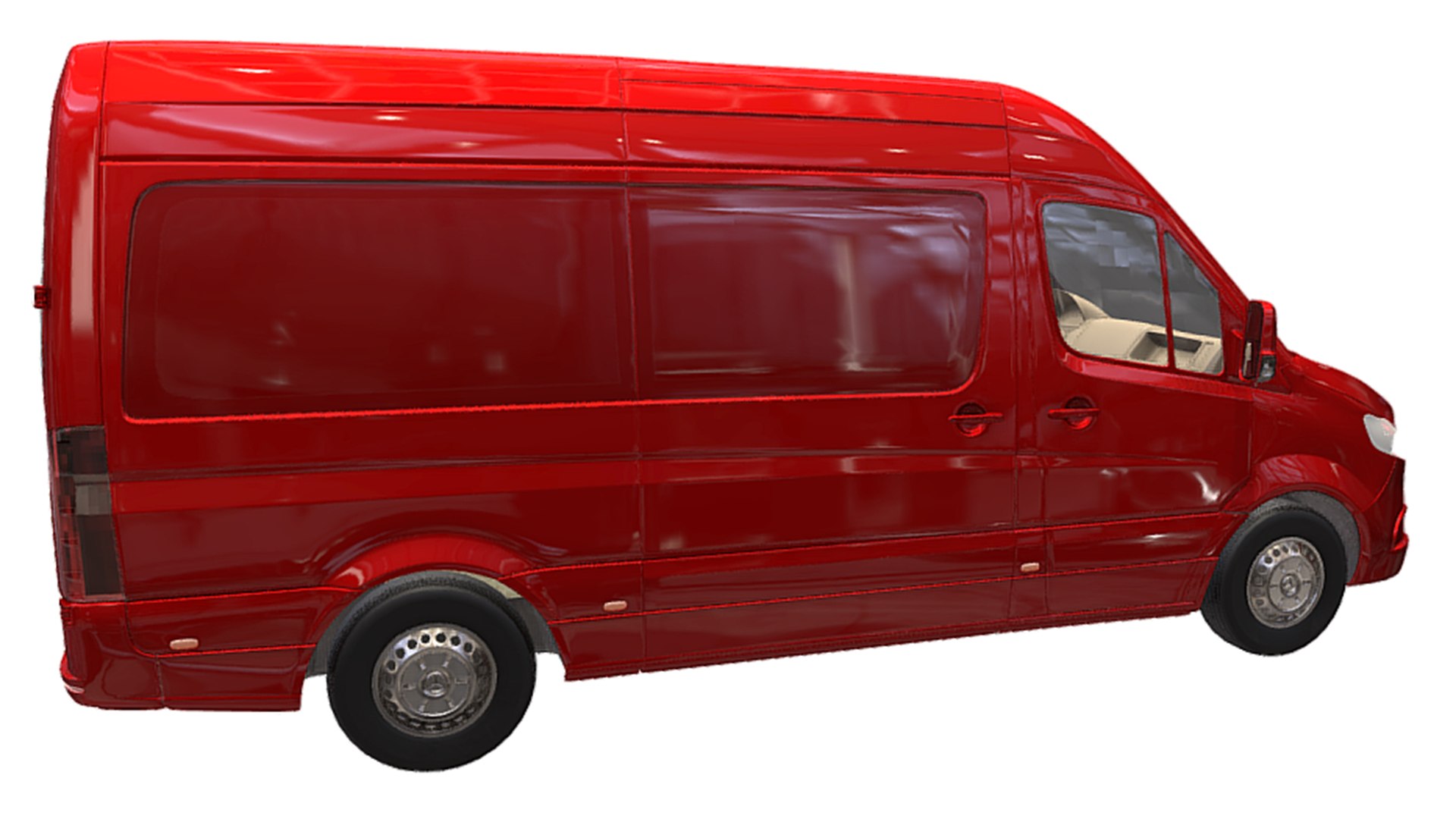 Red Van - Mercedes Sprinter 2021 Model - TurboSquid 2149834